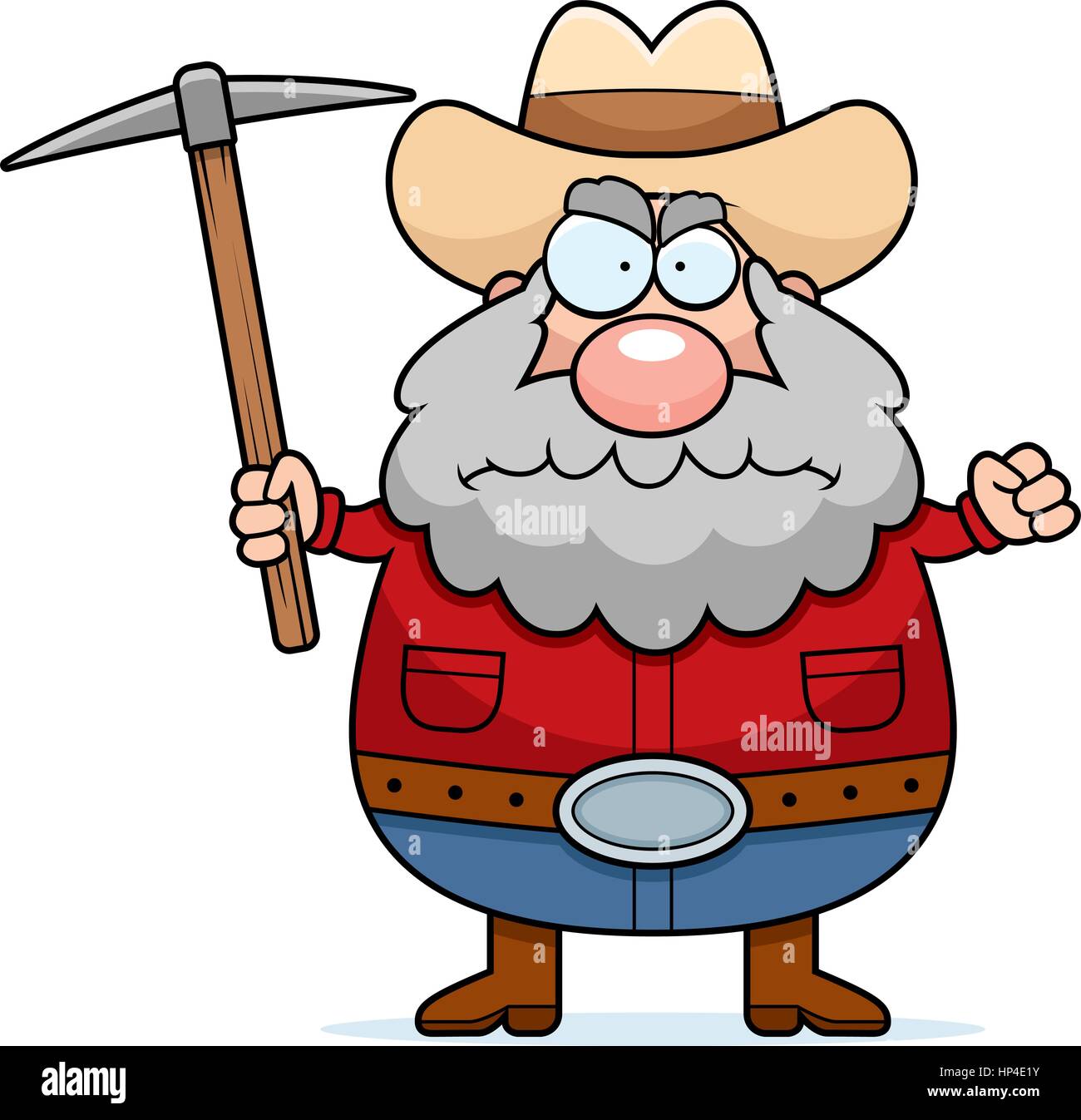 A cartoon prospector with an angry expression Stock Vector Image & Art ...