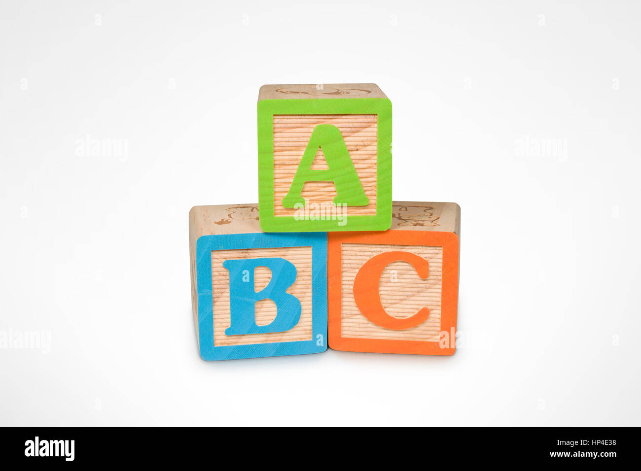 A, B, C Wooden Learning Blocks (with clipping path Stock Photo - Alamy