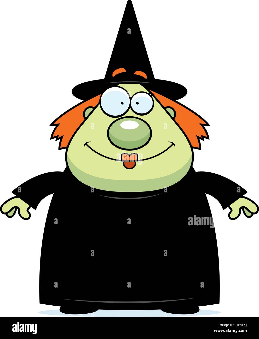 A happy cartoon witch standing and smiling Stock Vector Image & Art - Alamy