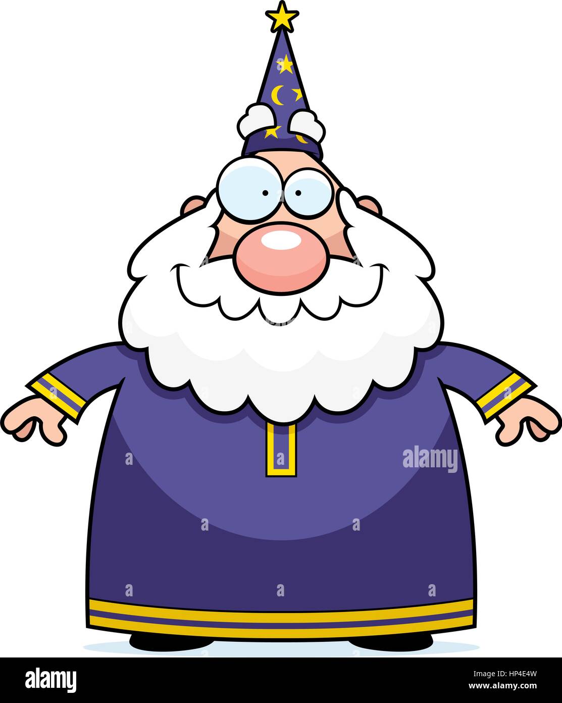 A happy cartoon wizard standing and smiling Stock Vector Image & Art ...