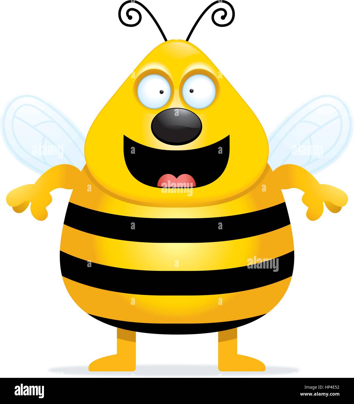 A happy cartoon bee standing and smiling Stock Vector Image & Art - Alamy