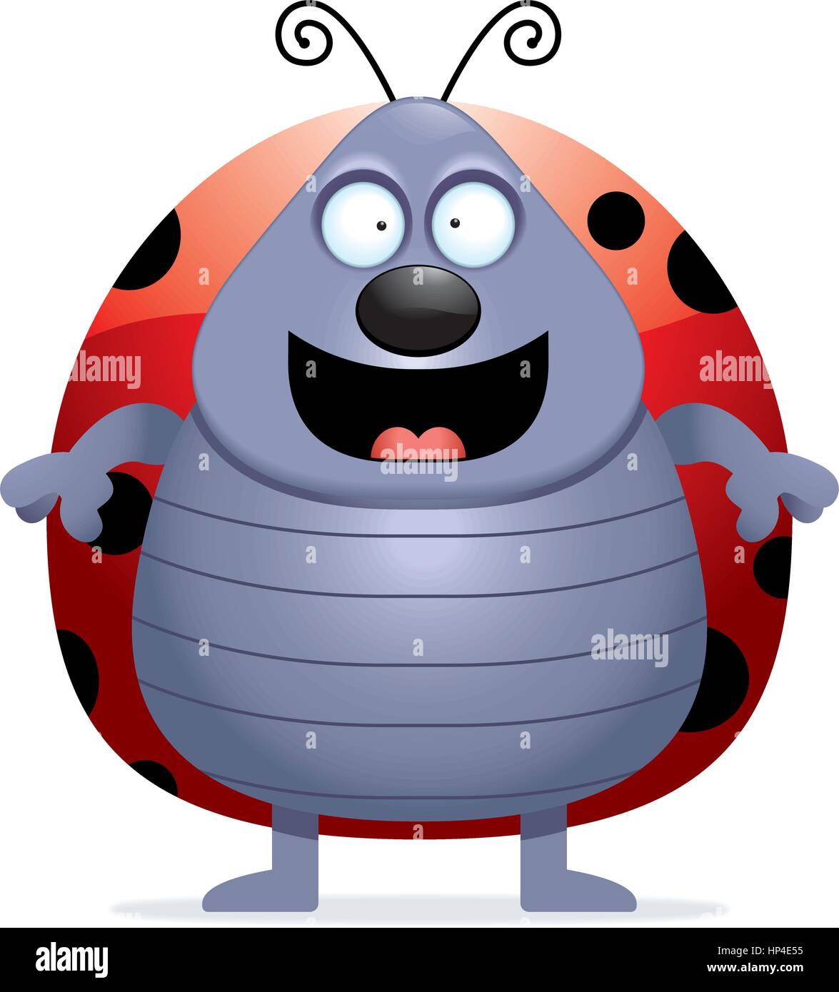 Happy cartoon ladybug standing smiling hi-res stock photography and ...