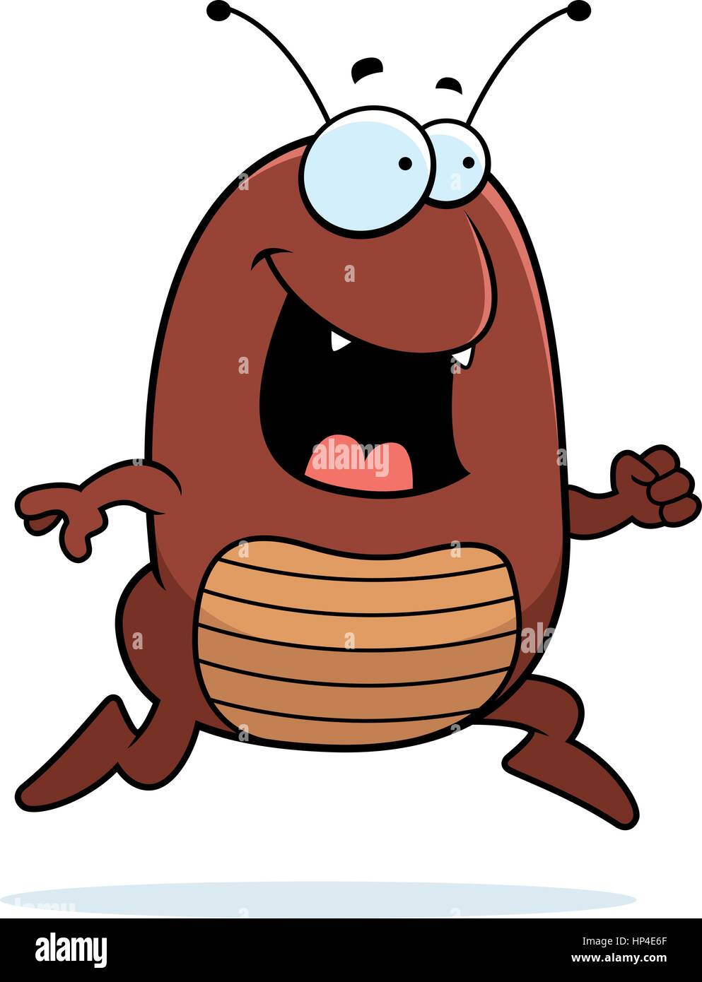 A happy cartoon flea running and smiling Stock Vector Image & Art - Alamy