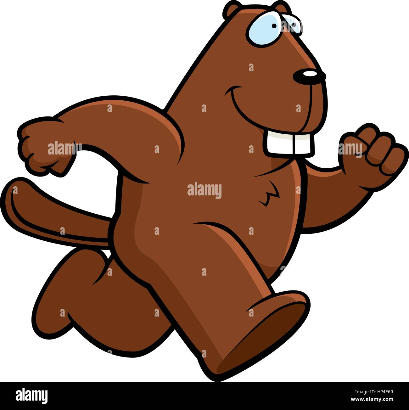 A happy cartoon beaver running and smiling Stock Vector Image & Art - Alamy