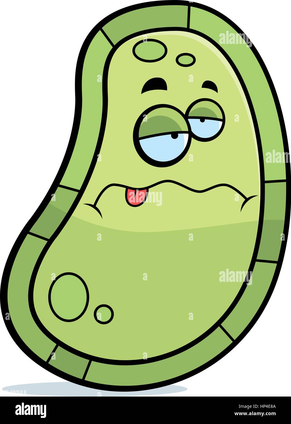 A cartoon green colored germ looking sick Stock Vector Image & Art - Alamy