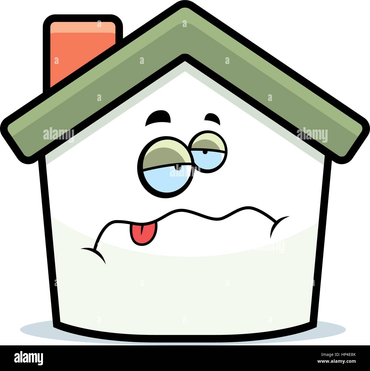 A cartoon house with a sick expression Stock Vector Image & Art - Alamy