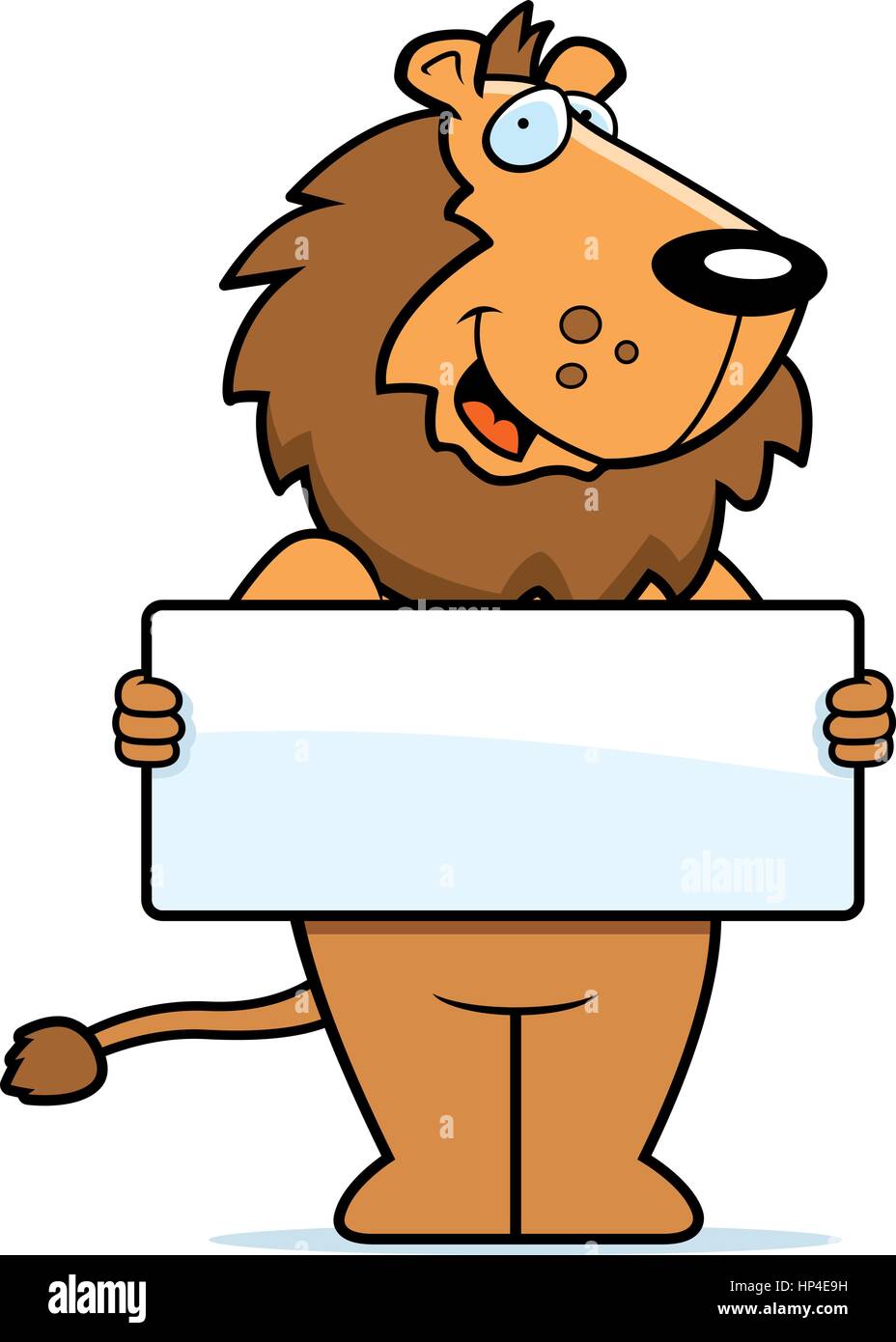 A happy cartoon lion with a sign Stock Vector Image & Art - Alamy