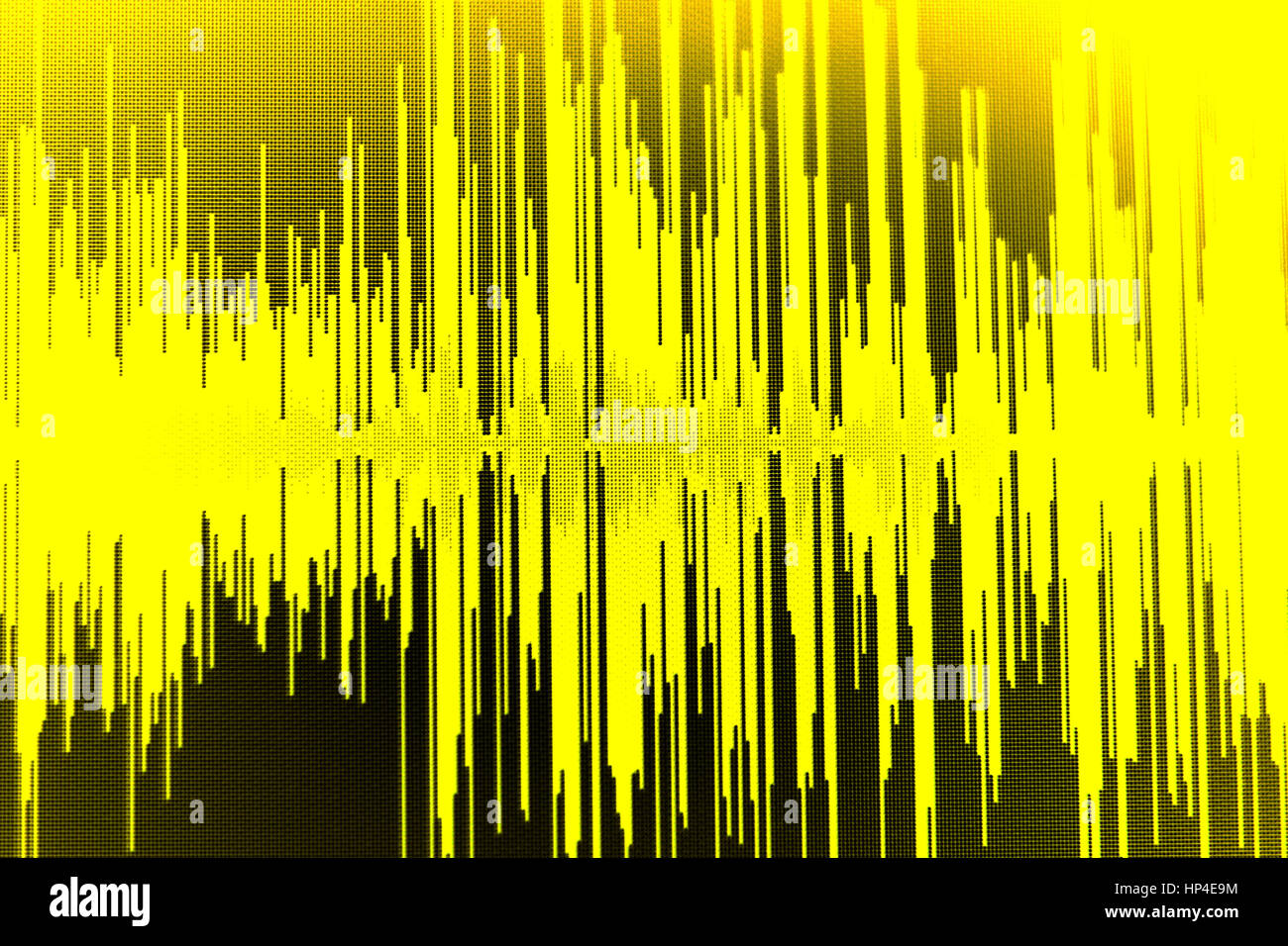 Sound recording studio audio wave on computer screen in professional ...