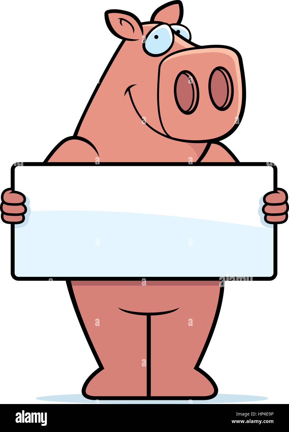 Cartoon illustration pig holding sign hi-res stock photography and ...