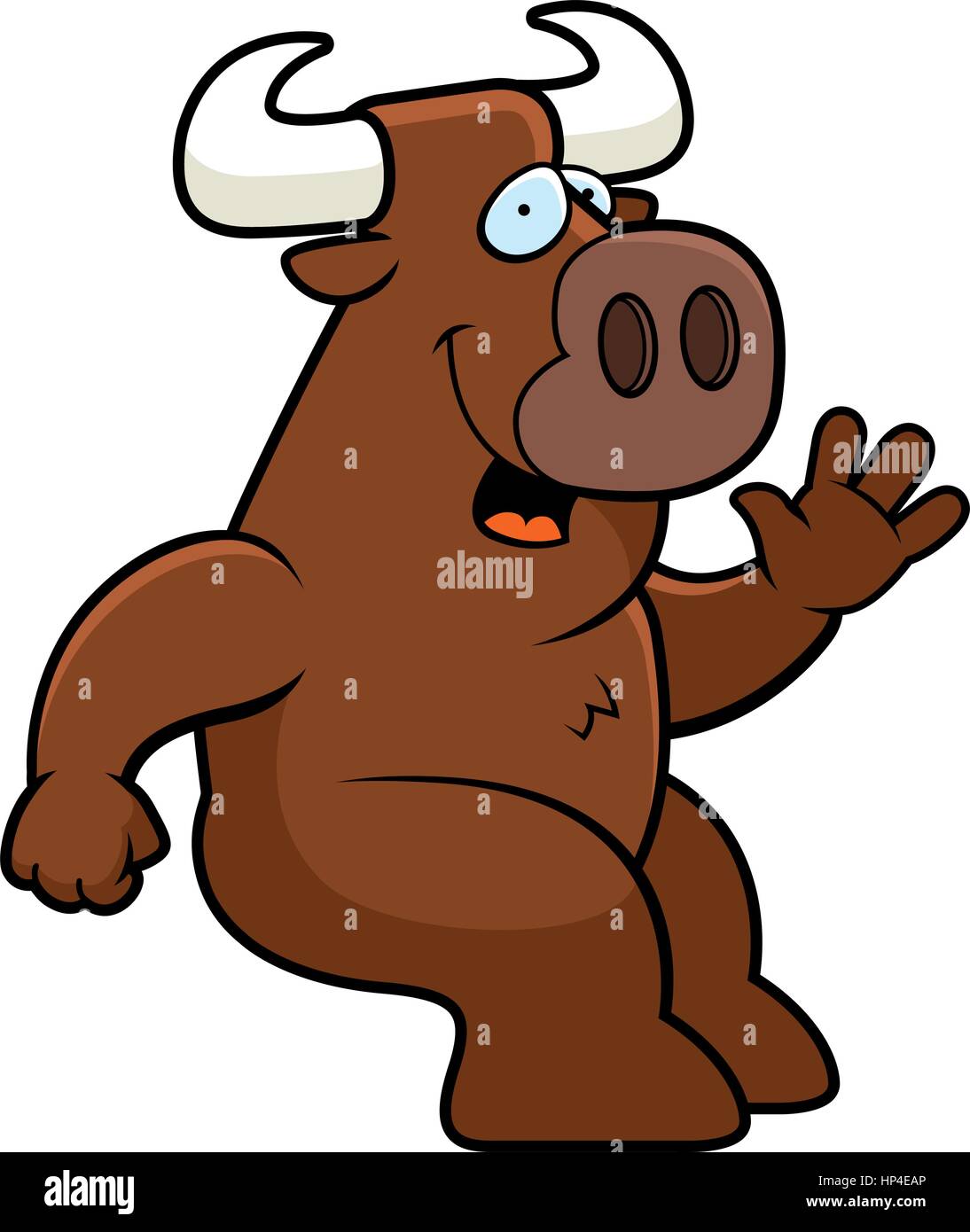 A happy cartoon bull sitting and smiling Stock Vector Image & Art - Alamy