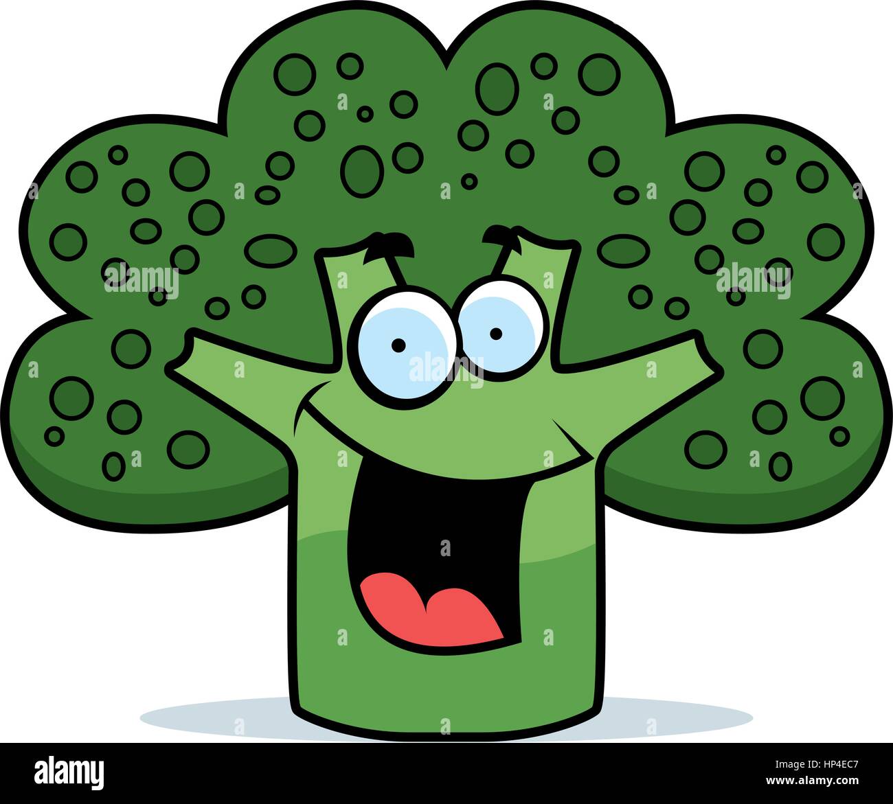 A cartoon piece of broccoli happy and smiling Stock Vector Image & Art ...