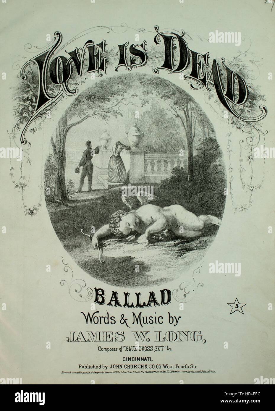 Sheet music cover image of the song 'Love is Dead Ballad', with ...