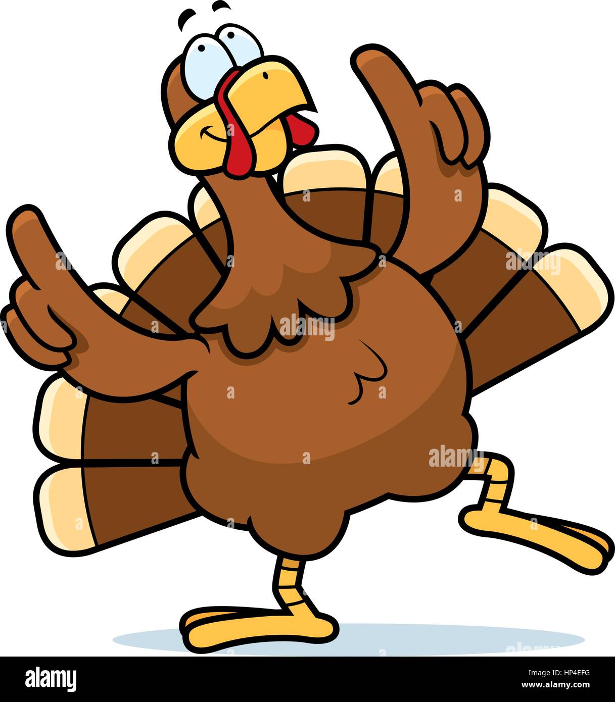 A happy cartoon turkey dancing and smiling Stock Vector Image & Art - Alamy
