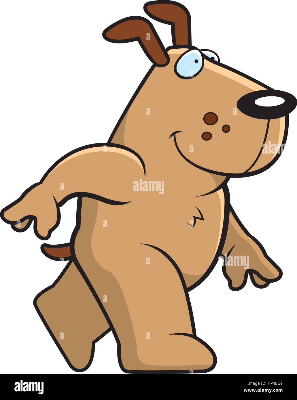 A happy cartoon dog walking and smiling Stock Vector Image & Art - Alamy