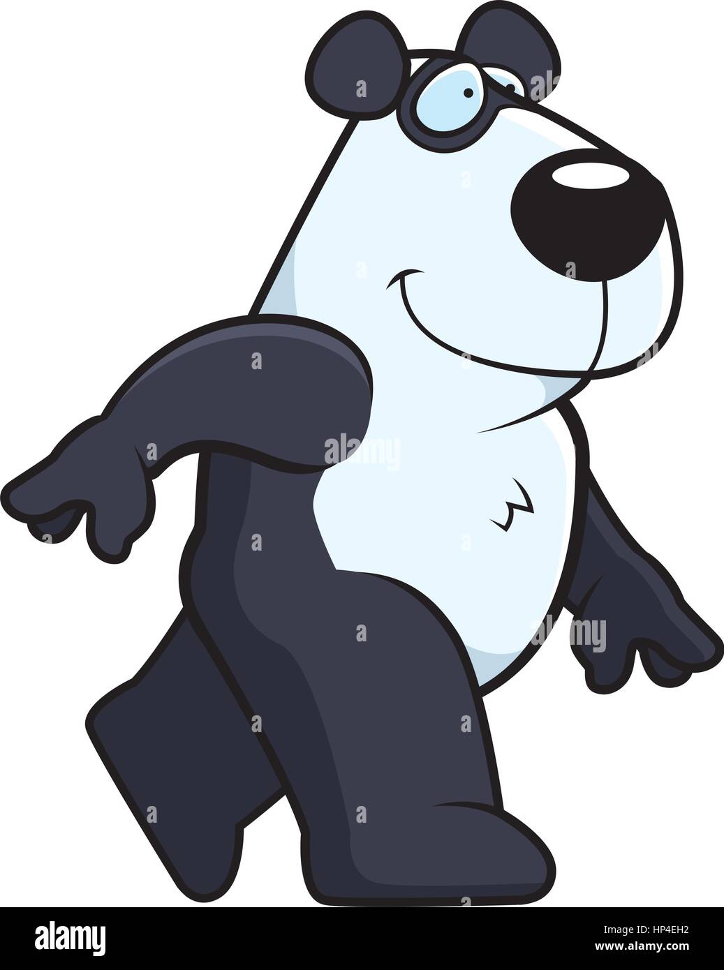 A happy cartoon panda bear walking and smiling Stock Vector Image & Art ...