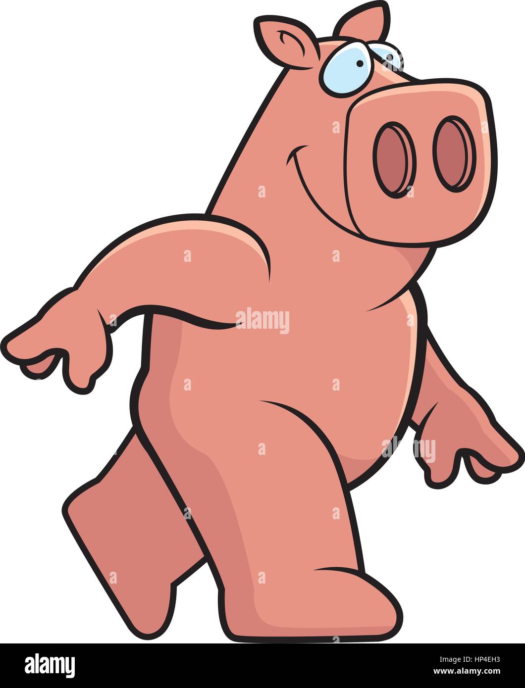 Walking a pig Stock Vector Images - Alamy