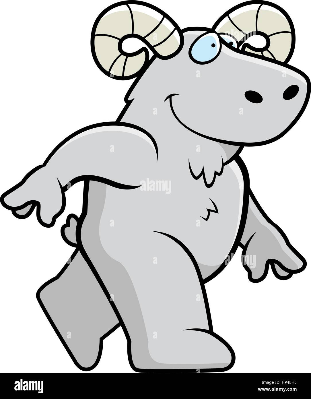 A happy cartoon ram walking and smiling Stock Vector Image & Art - Alamy