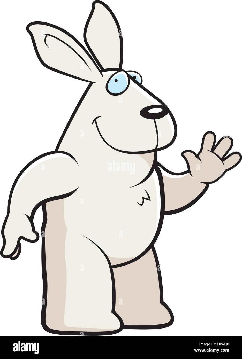 A happy cartoon rabbit waving and smiling Stock Vector Image & Art - Alamy