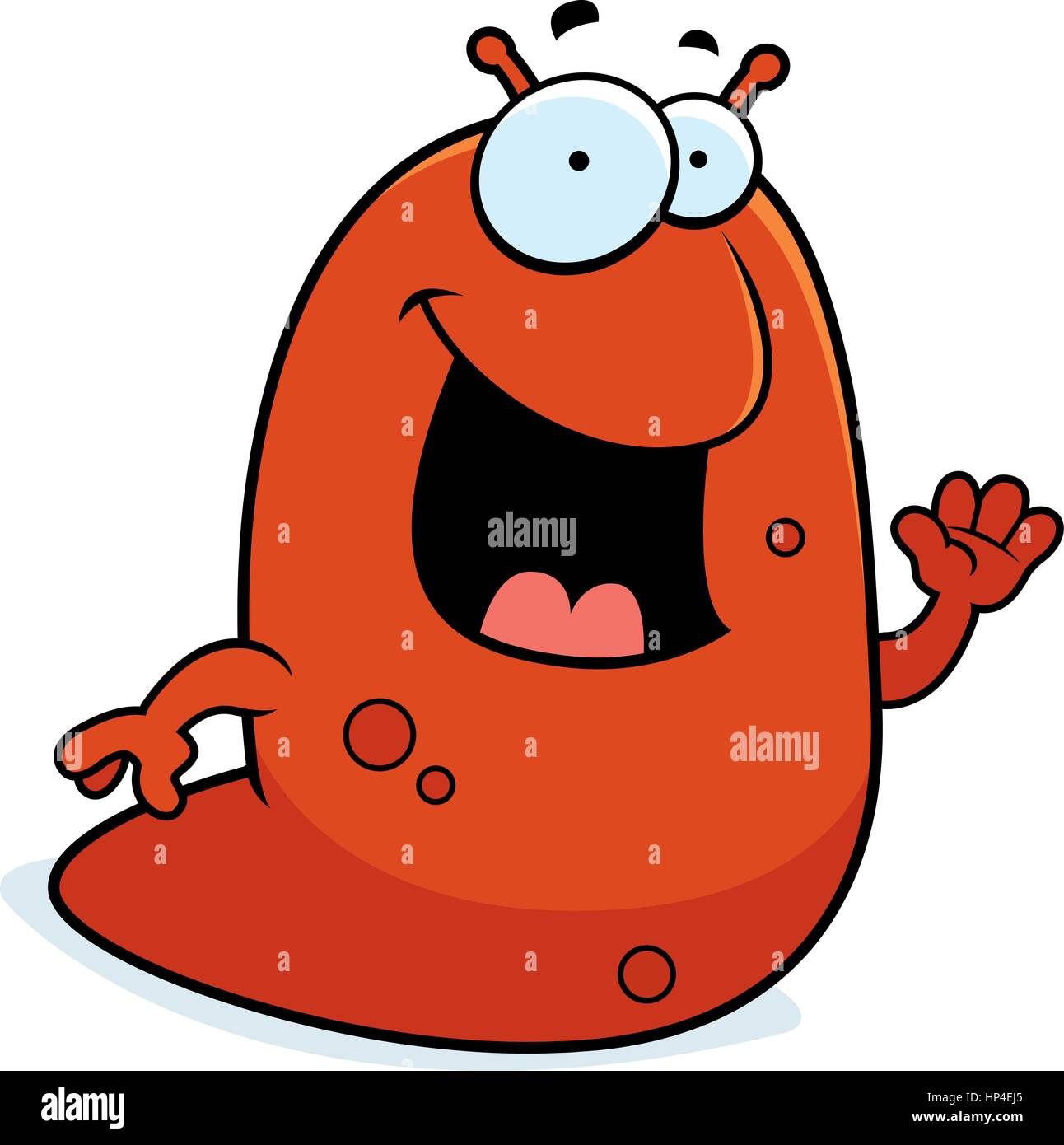 A happy cartoon slug waving and smiling Stock Vector Image & Art - Alamy