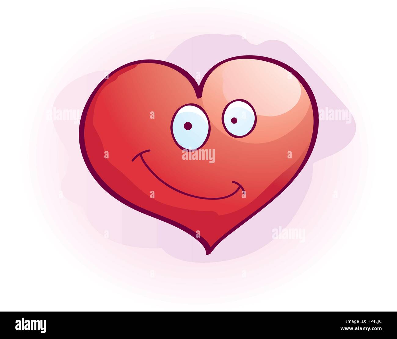 A cartoon red heart smiling and happy Stock Vector Image & Art - Alamy
