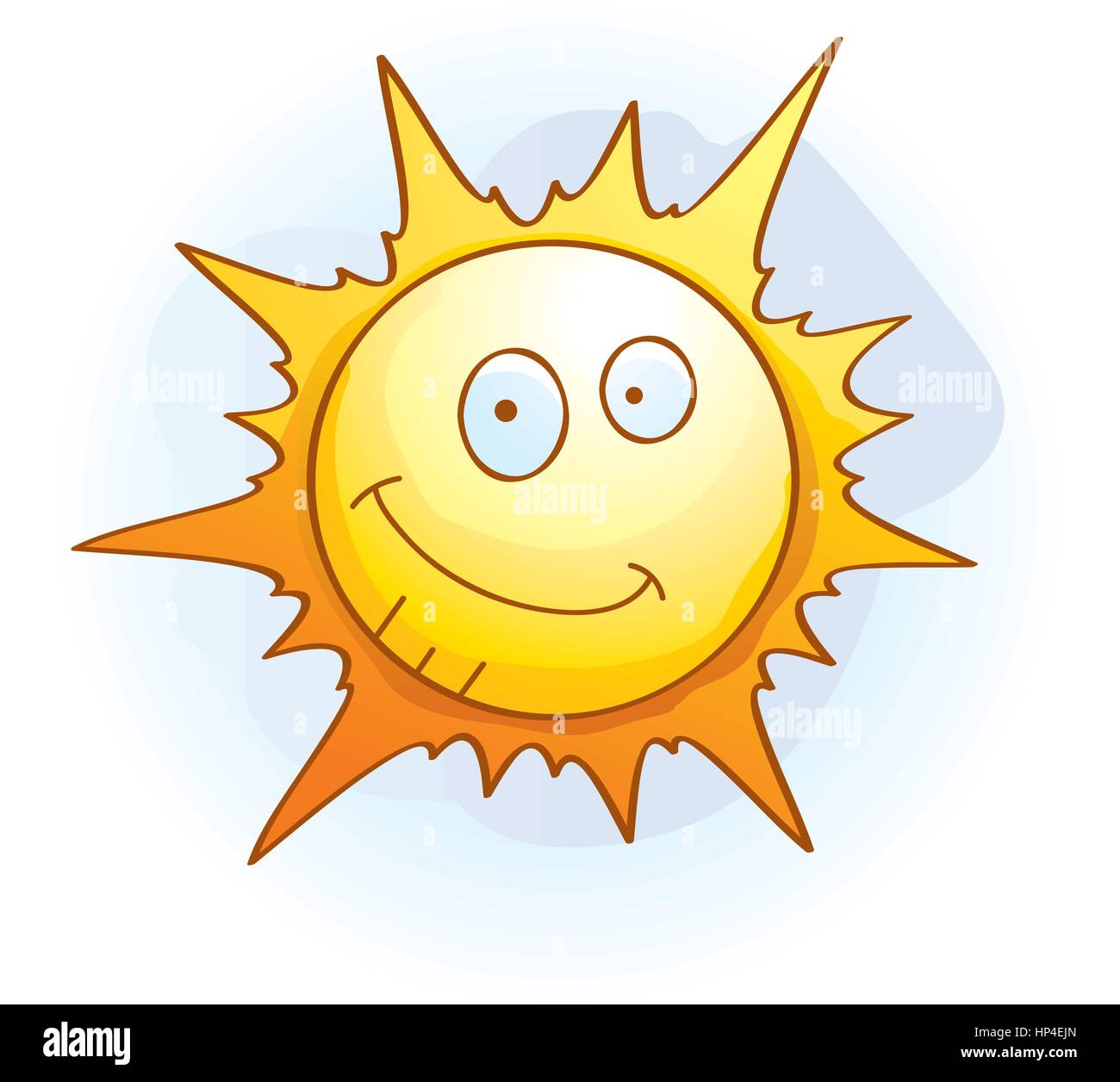 A cartoon yellow sun smiling and happy Stock Vector Image & Art - Alamy