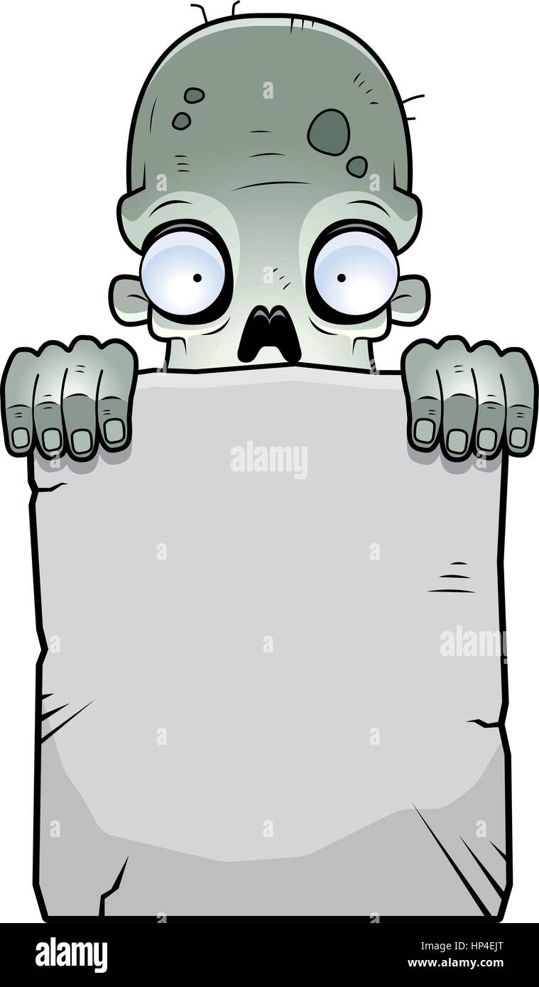 A cartoon zombie with a stone tombstone Stock Vector Image & Art - Alamy