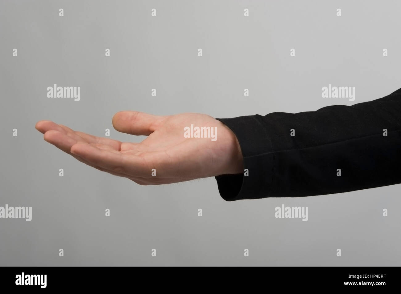 Model released , aufgehaltene Hand - open hand Stock Photo - Alamy