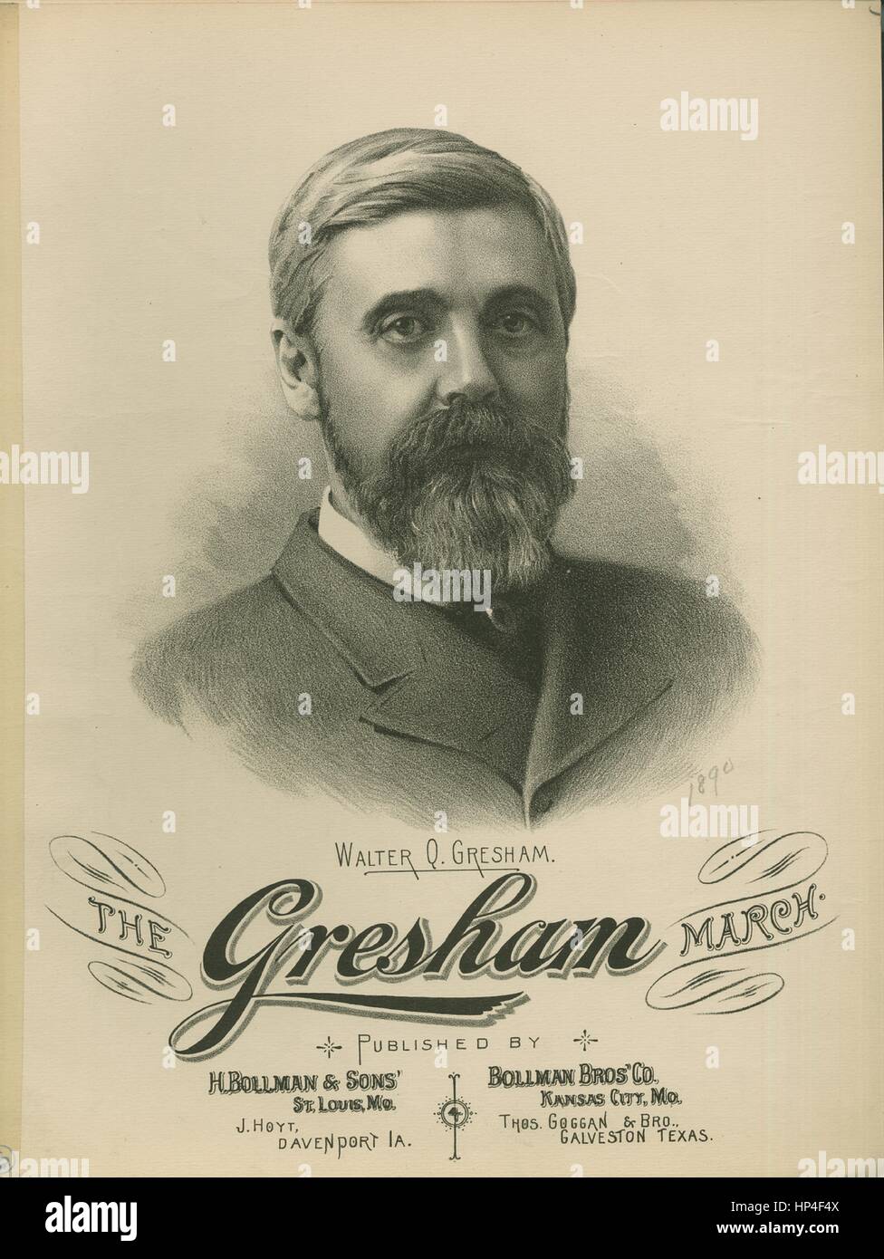 Sheet music cover image of the song 'The Gresham March', with original ...