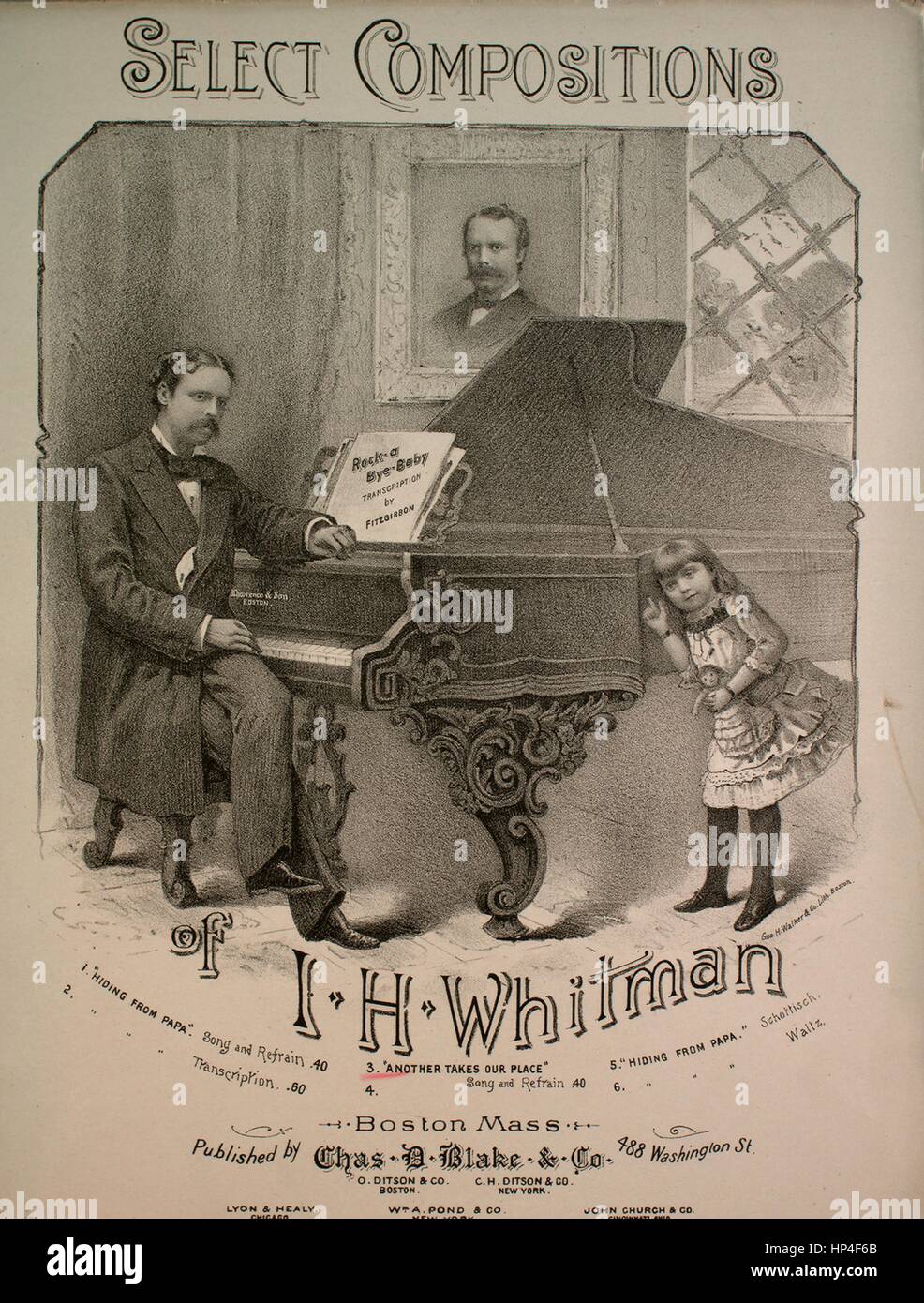 Sheet music cover image of the song 'Select Compostitions of IH Whitman ...