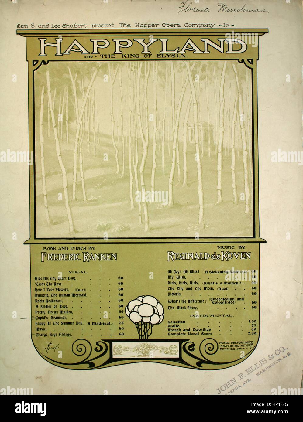 Sheet music cover image of the song 'Cupid's Grammar', with original ...