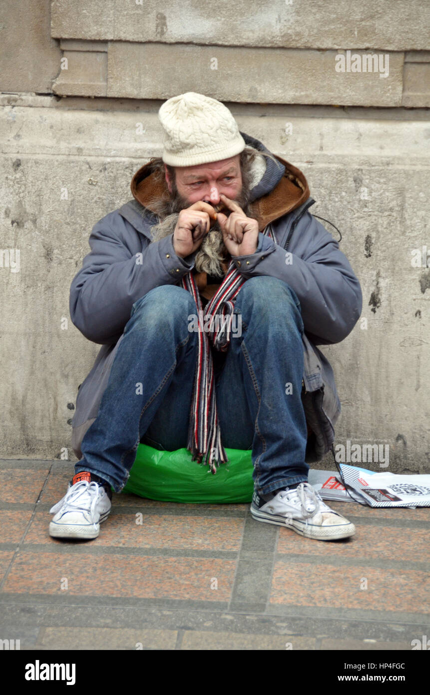 London, UK, 18/02/2017 Homeless on the streets of London Stock Photo ...