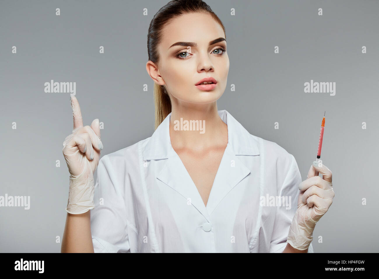 Attractive female doctor Stock Photo - Alamy