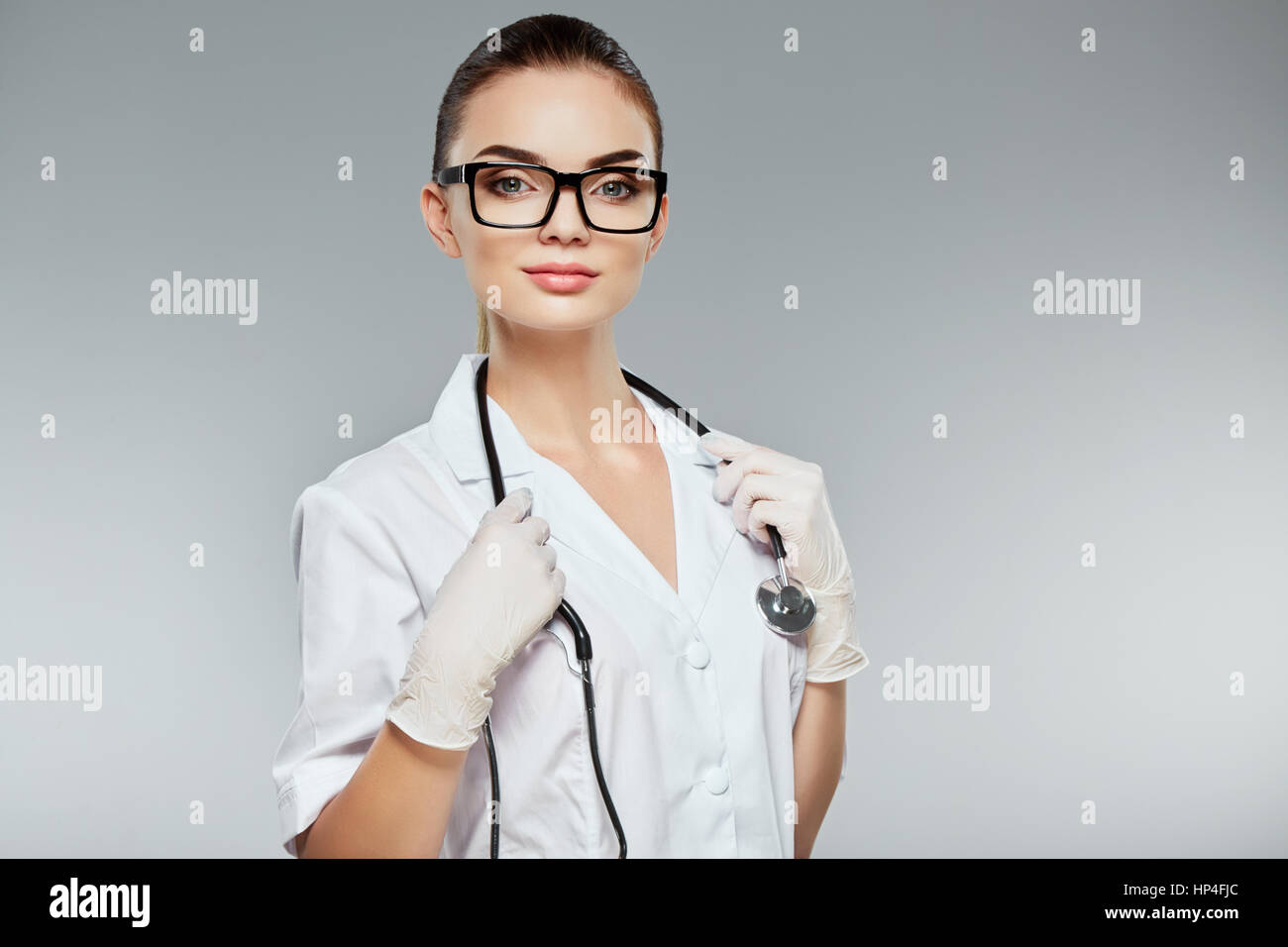 Attractive female doctor Stock Photo - Alamy
