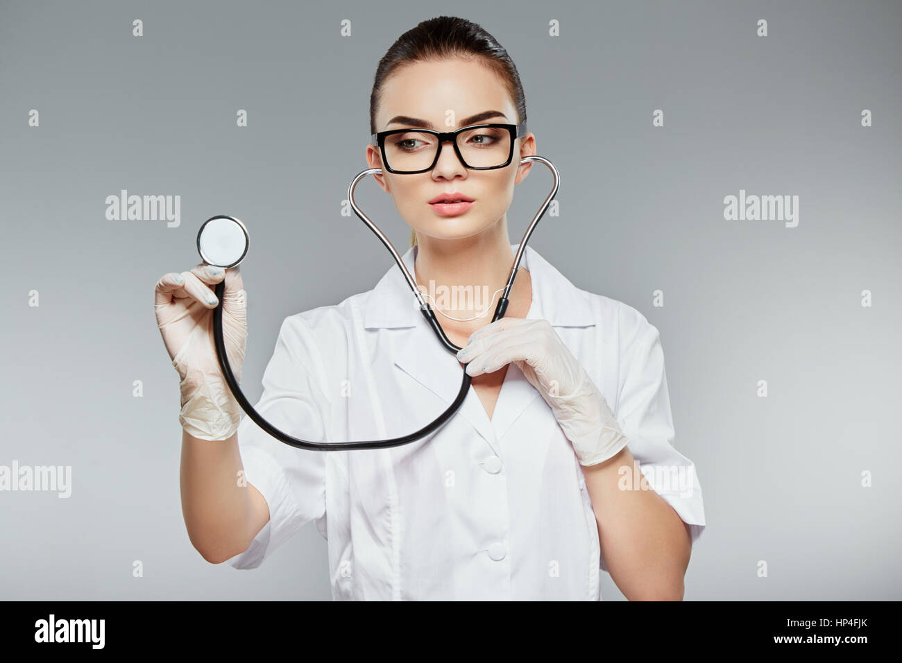 Attractive female doctor Stock Photo - Alamy