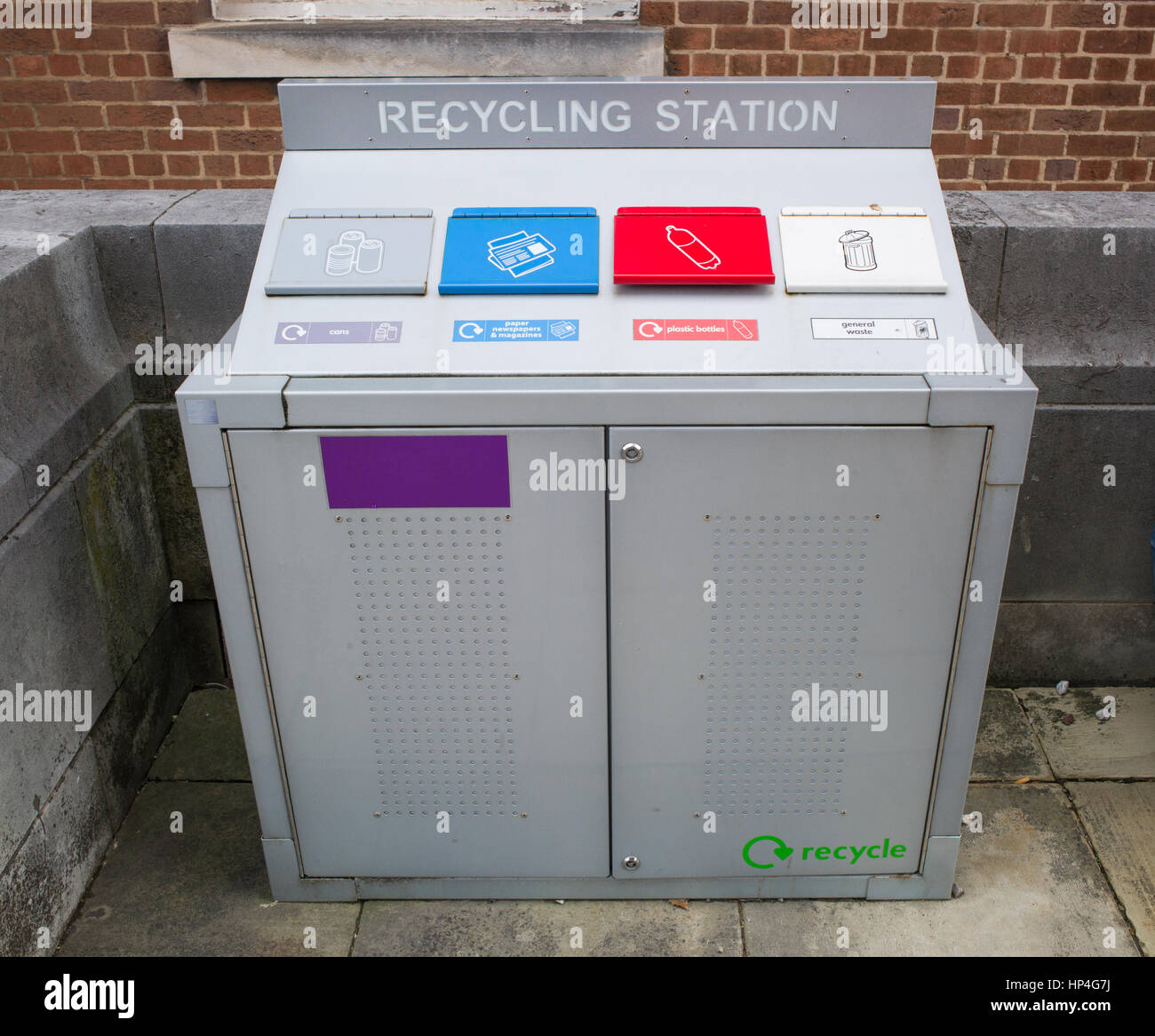 Recycling station, Manchester, UK Stock Photo - Alamy