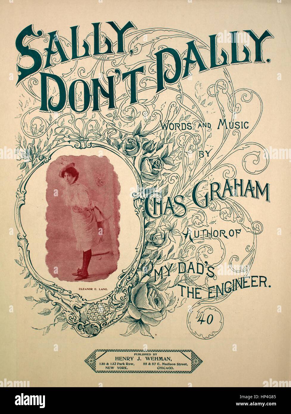 Sheet music cover image of the song 'Sally, Don't Dally', with original ...