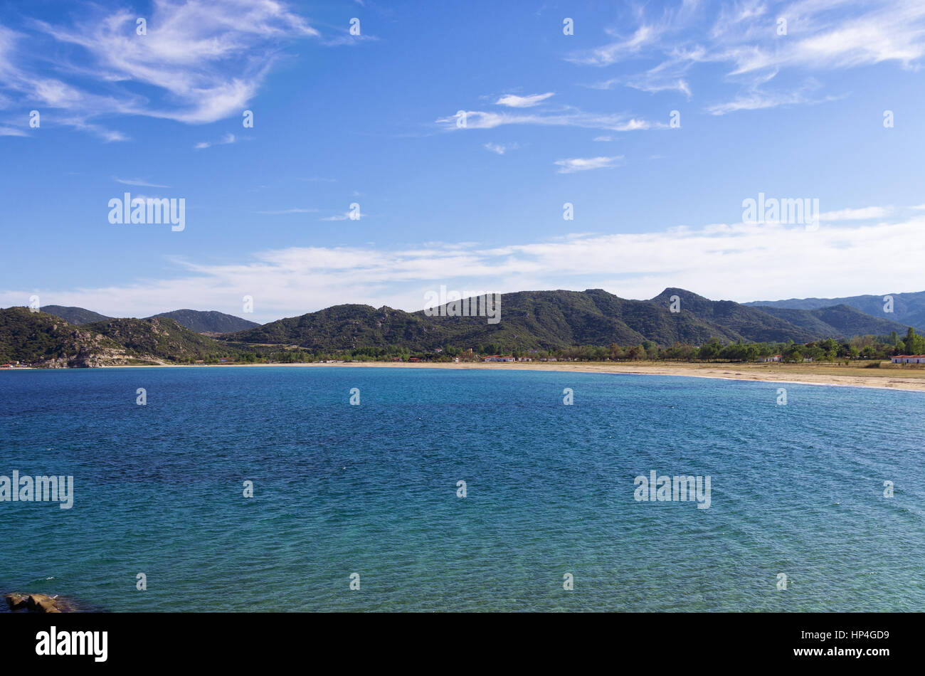 Amazing secluded sandy beach in Sithonia, Chalkidiki, Greece Stock ...