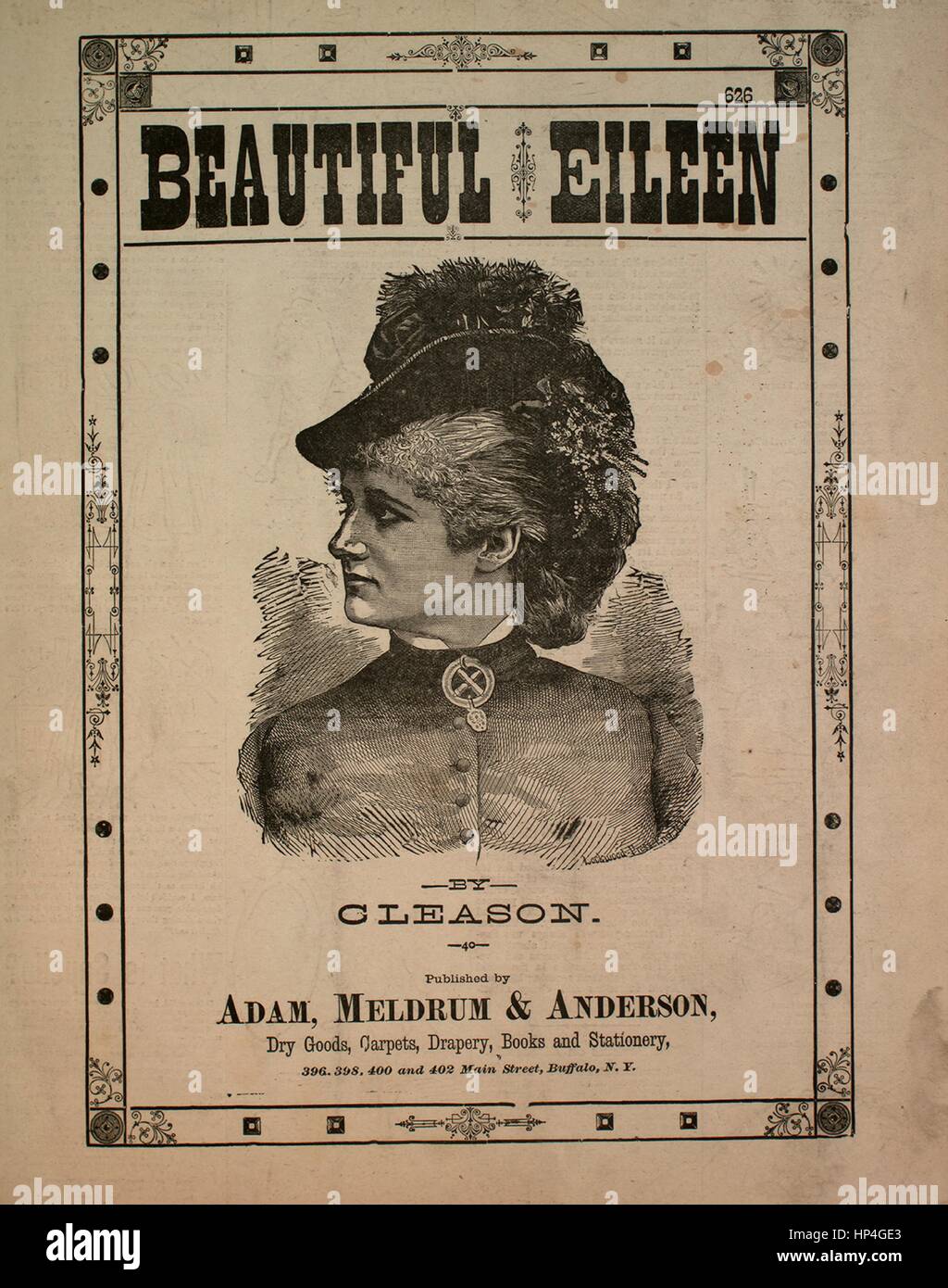 Sheet music cover image of the song 'Beautiful Eileen', with original ...