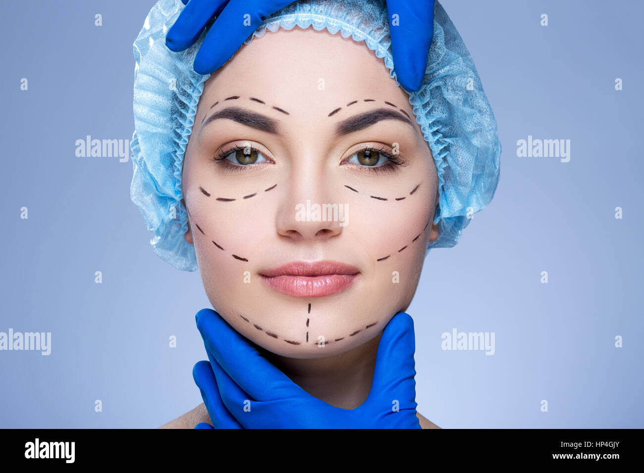 Beautiful girl at plastic surgeon Stock Photo - Alamy