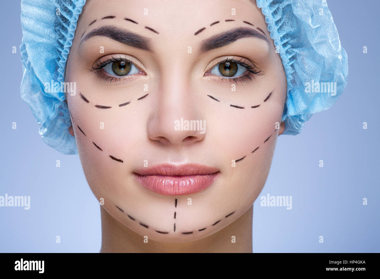 Beautiful girl at plastic surgeon Stock Photo - Alamy