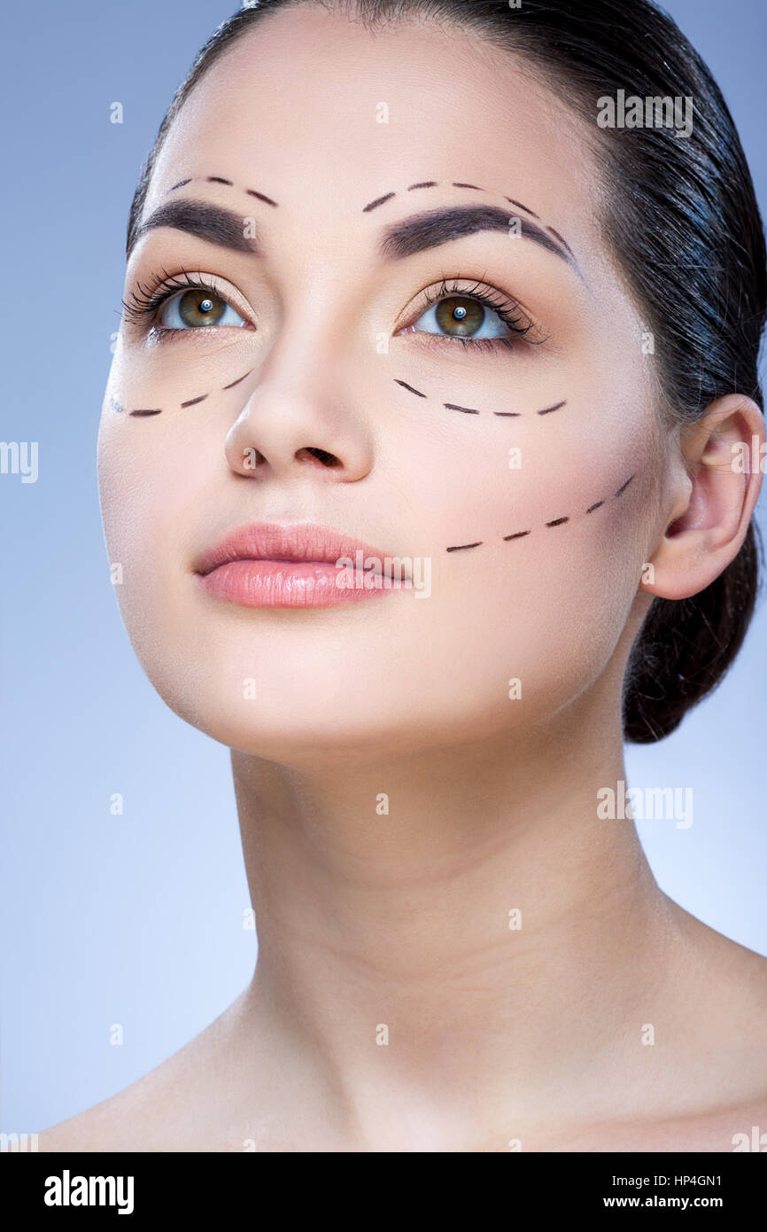 Beautiful girl at plastic surgeon Stock Photo - Alamy