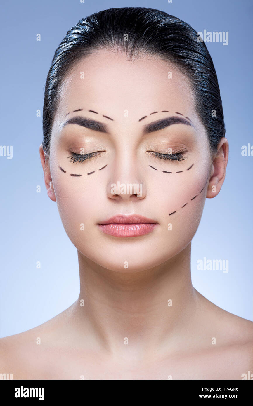 Beautiful girl at plastic surgeon Stock Photo - Alamy