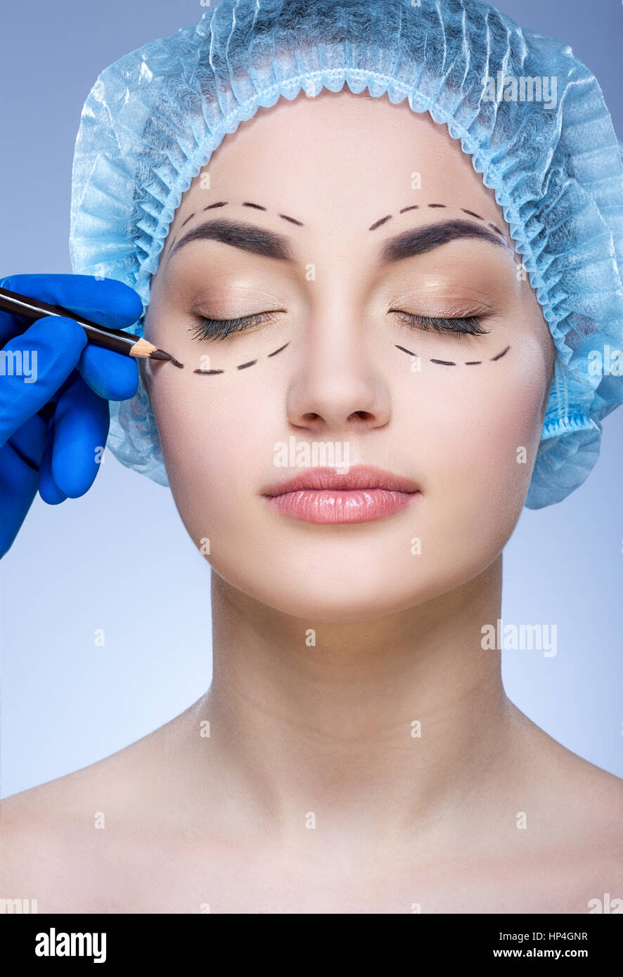 Beautiful girl at plastic surgeon Stock Photo - Alamy