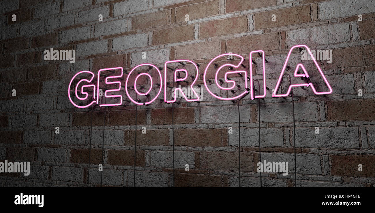 Georgia glowing neon sign hi-res stock photography and images - Alamy
