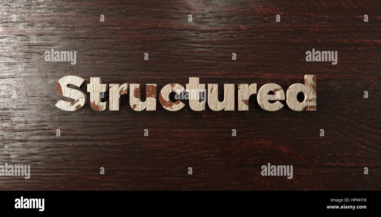 Structured - grungy wooden headline on Maple - 3D rendered royalty free ...