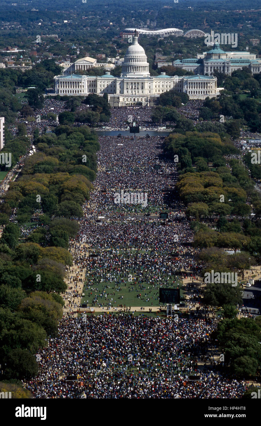 Million man march on the national mall as seen from the top of the ...