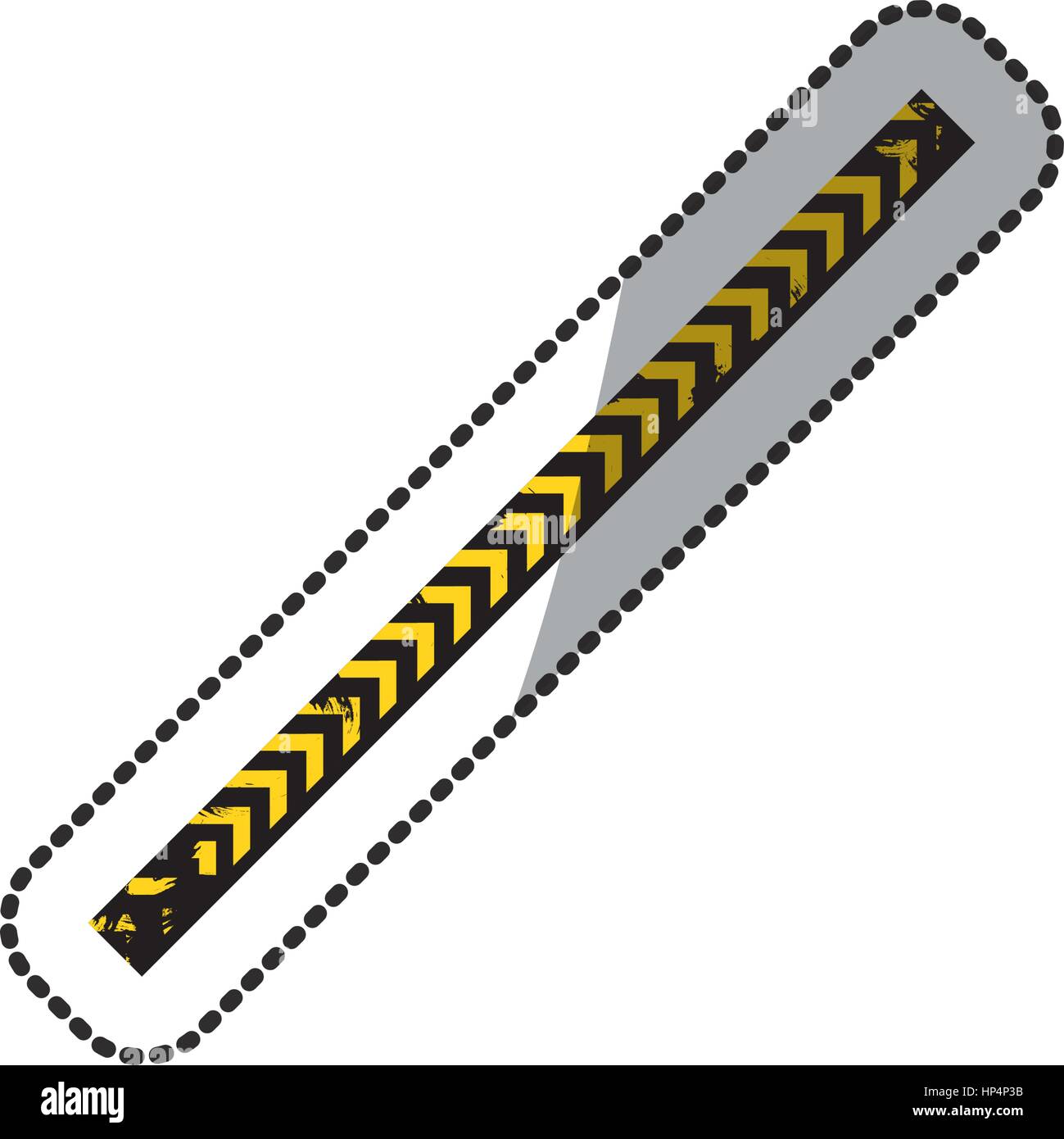 sticker color silhouette with police line tape Stock Vector Image & Art ...