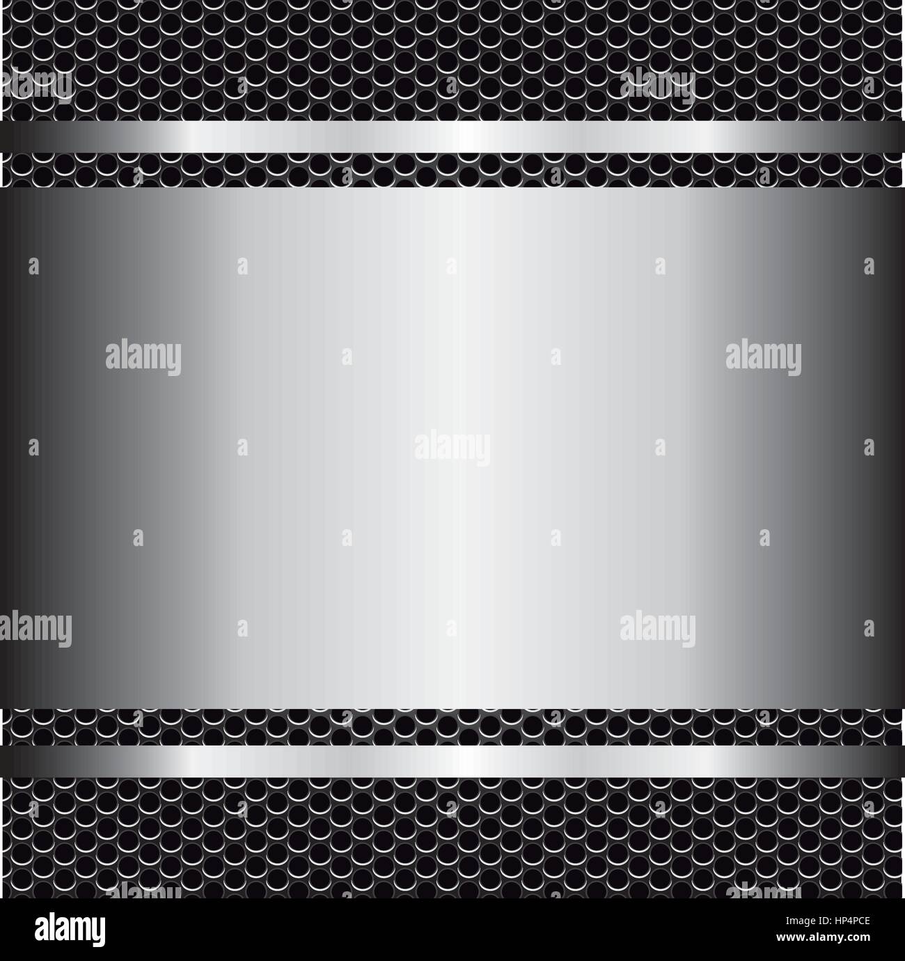 metallic grill background with plate and screws Stock Vector Image ...