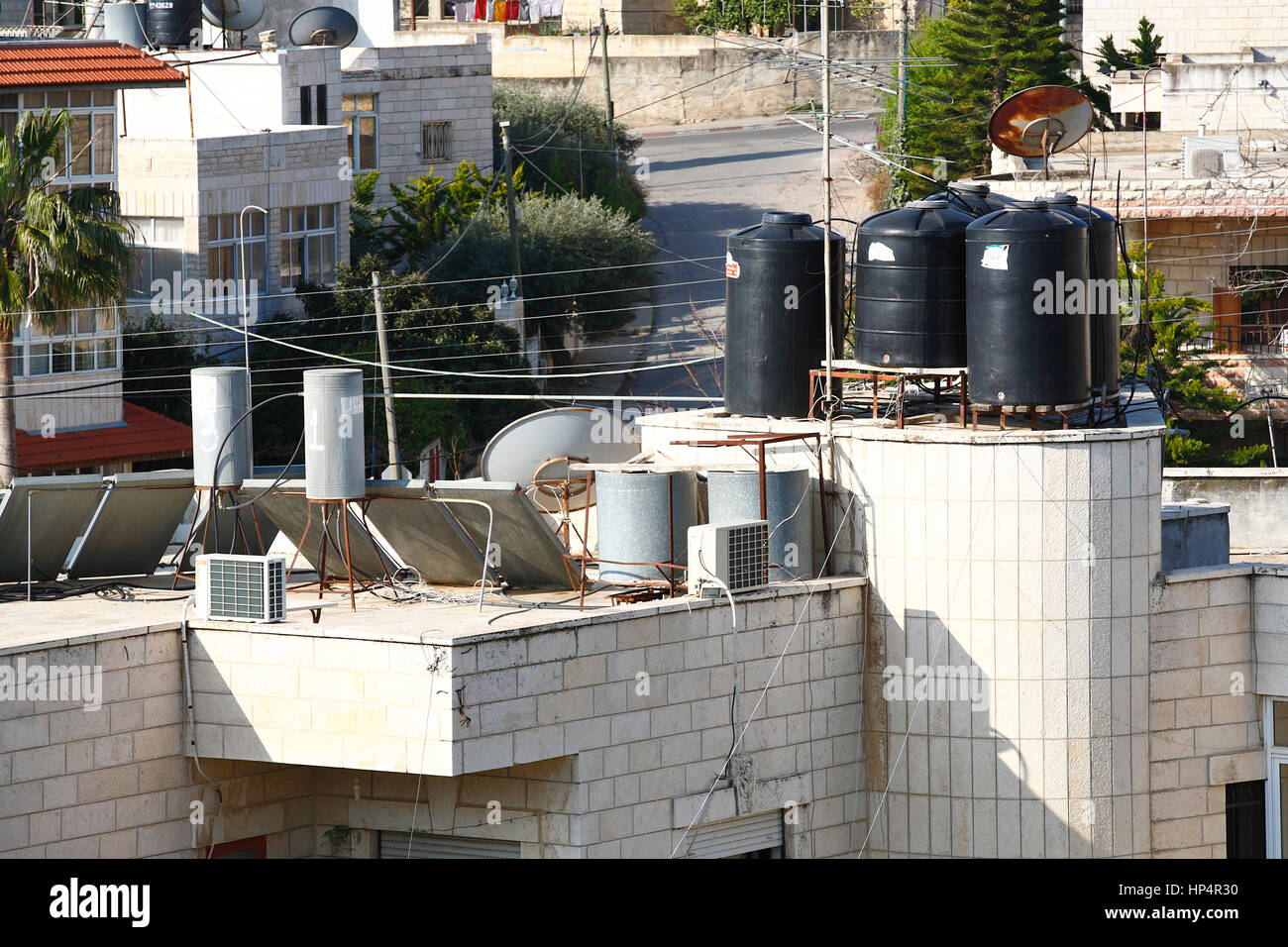 Palestine water tanks hi-res stock photography and images - Alamy