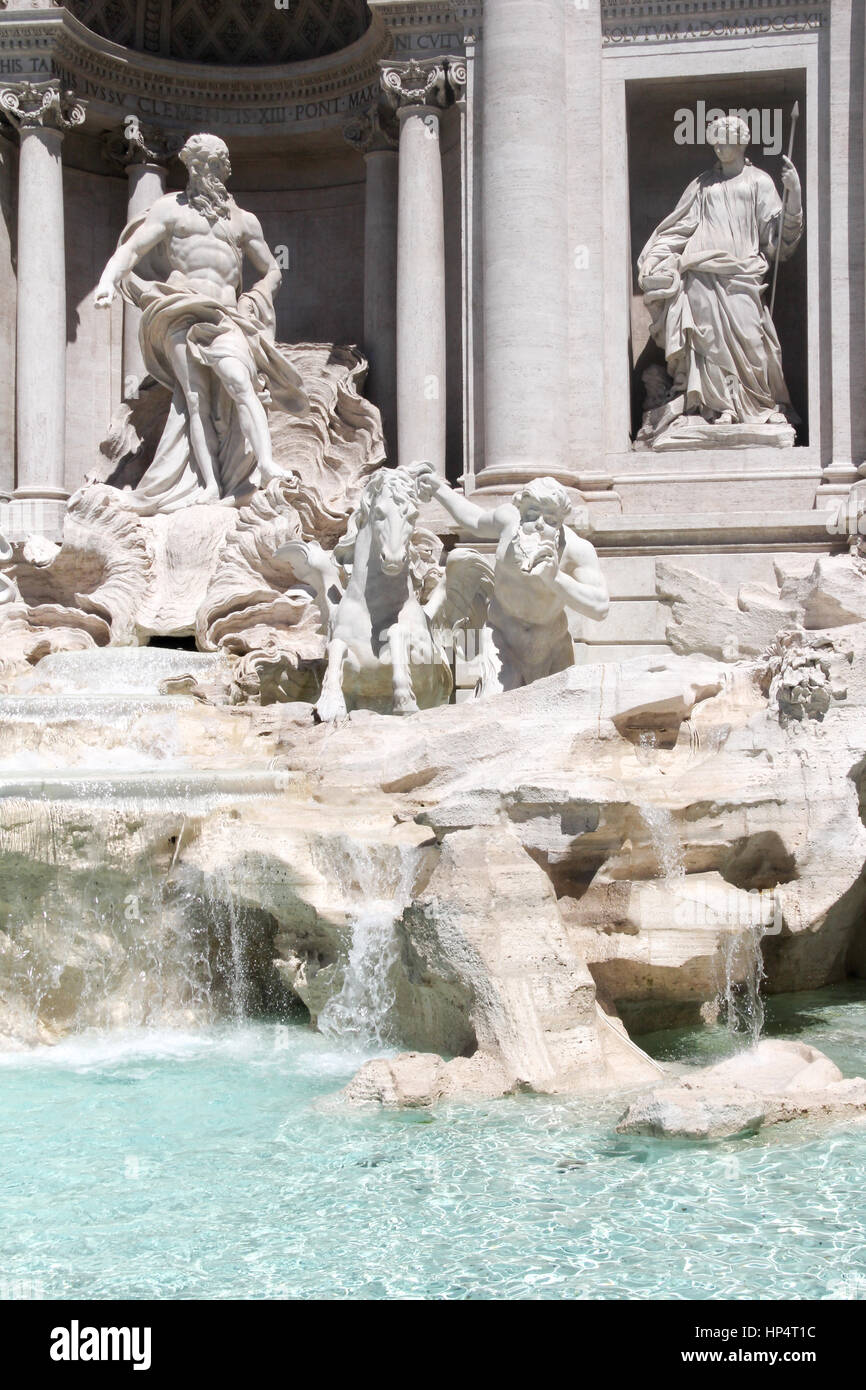 Statues of the famous trevi fountain hi-res stock photography and ...